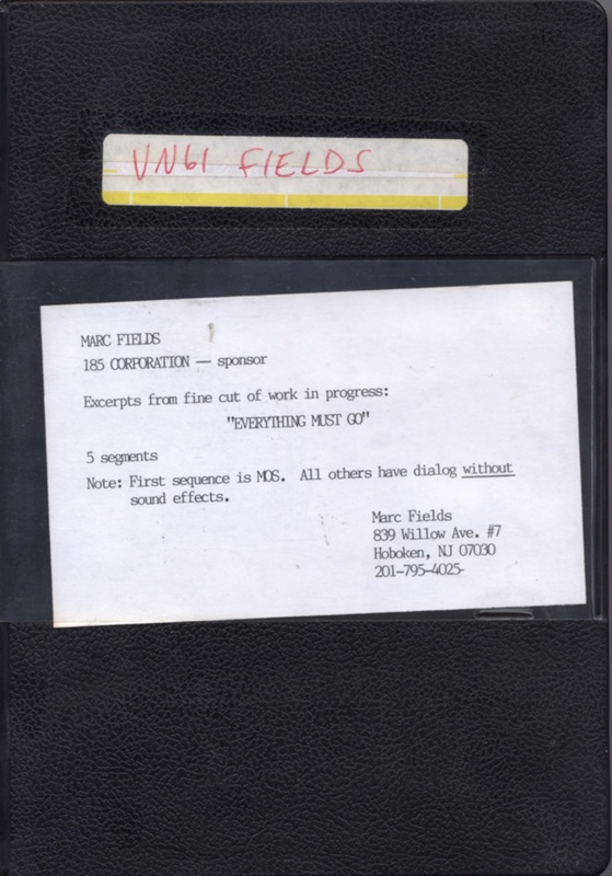 Everything Must Go (excerpts); Marc Fields; 2020:0002:0475 | eHive