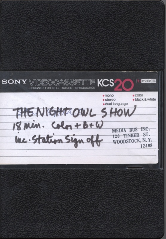 The Night Owl Show; Media Bus; Channel 6 Woodstock TV; 1981; 2020:0002: ...