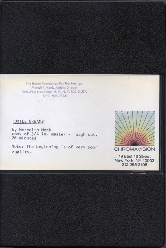 Turtle Dreams; Meredith Monk; 2020:0002:0542 | eHive