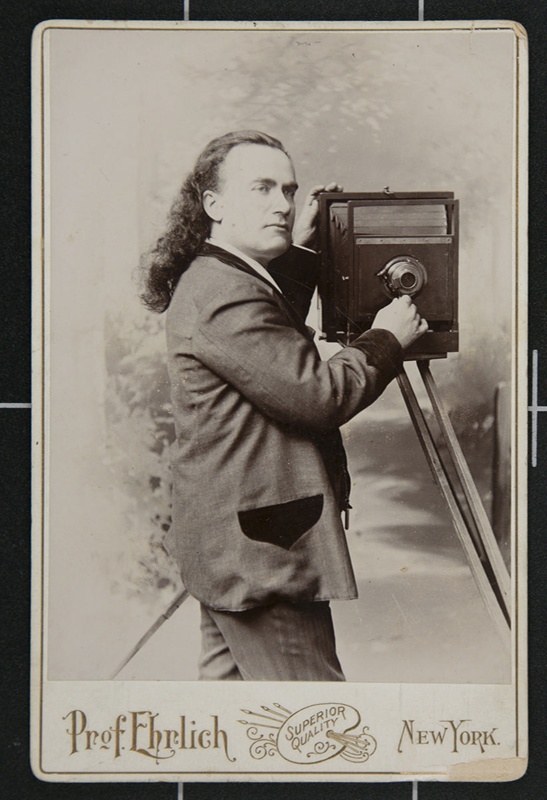 [Cabinet card advertisement for Prof. Ehrlich's Photo Gallery ...