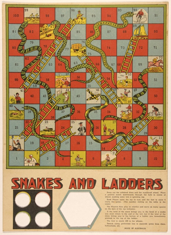 Snakes and Ladders Game; c1950s; 2018.104 | eHive