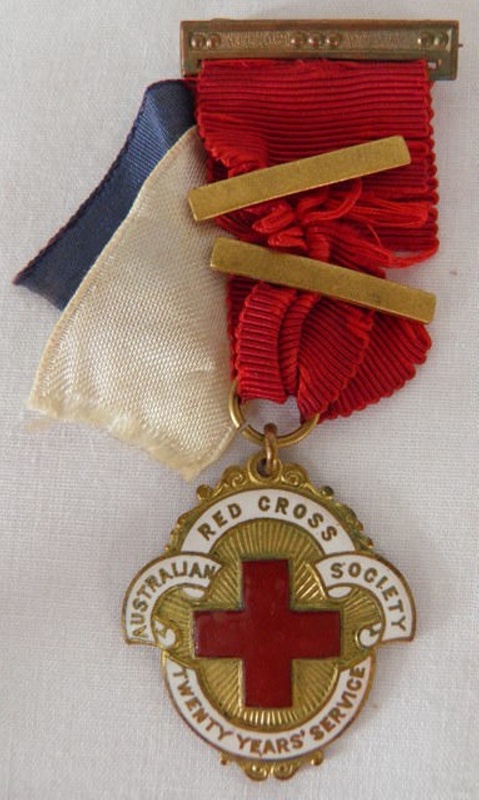 Medal, Australian Red Cross Society Twenty Years' Service; Angus ...