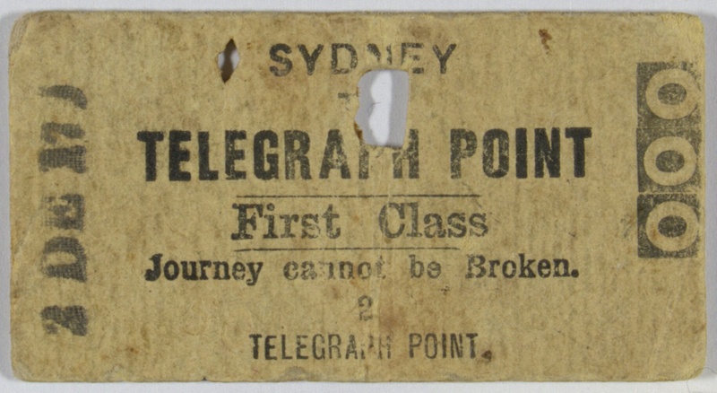 Train Ticket, Sydney-Telegraph Point; 1917; 626 | eHive
