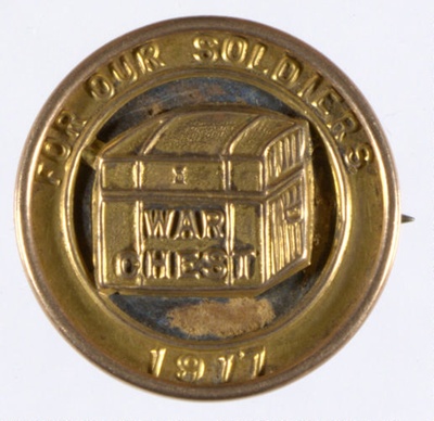 Badge, War Chest; 1917; 2016.06 | eHive
