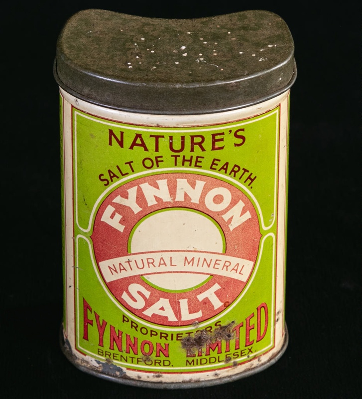 Fynnon salt tin; Fynnon Ltd Brentford and Middx; STMEA:1988-66.5 | eHive