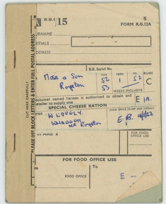 Ration book-food; 1952/3; STMEA:1986-14.124 | eHive