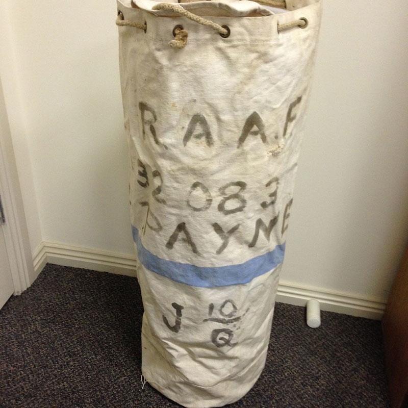 WWII RAAF Duffle Bag belonging to Corporal Mervyn William Payne ...