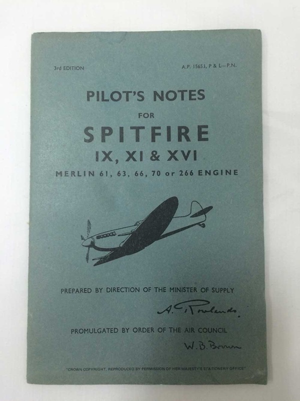 Pilot's Notes for Spitfire IX, XI & XVI, 3rd edition. Air Publication ...