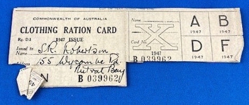 Clothing Ration Card ; 1947; TAM2021.9 | eHive