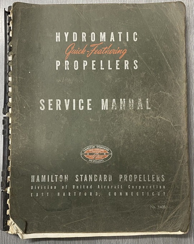 Book - Hydromatic Quick Feathering Propellers Service Manual; Hamilton ...