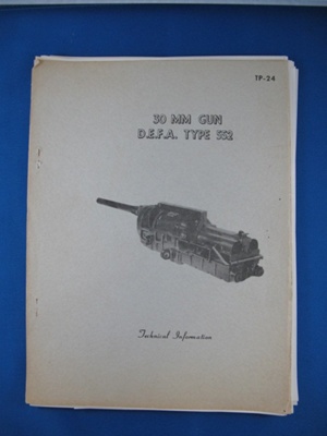 booklet- 30 mm Gun D.E.F.A.Type 552; Royal Australian Air Force TIDS ...
