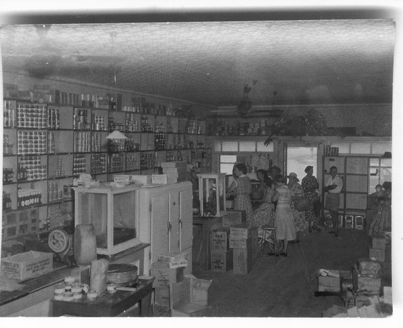 Inside Poole Bros. General Store, Hughenden, late 1940s; Unidentified ...