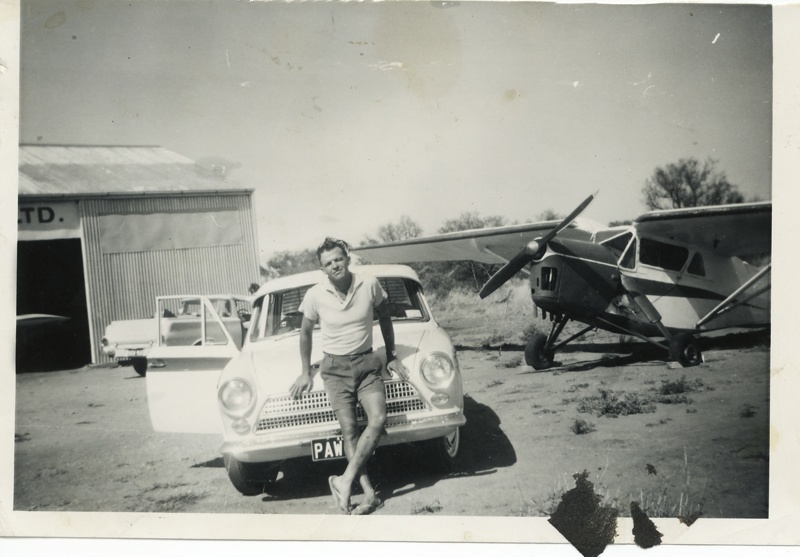 Robert Corney at the airport, Hughenden, 1960s; Unidentified; 1960s ...