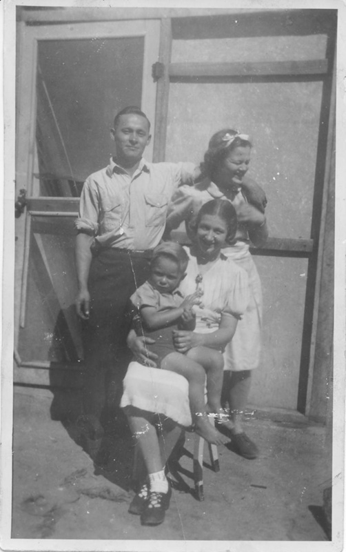Group photograph of Arthur See Lee, Eileen McLean, Emily Searle & John ...