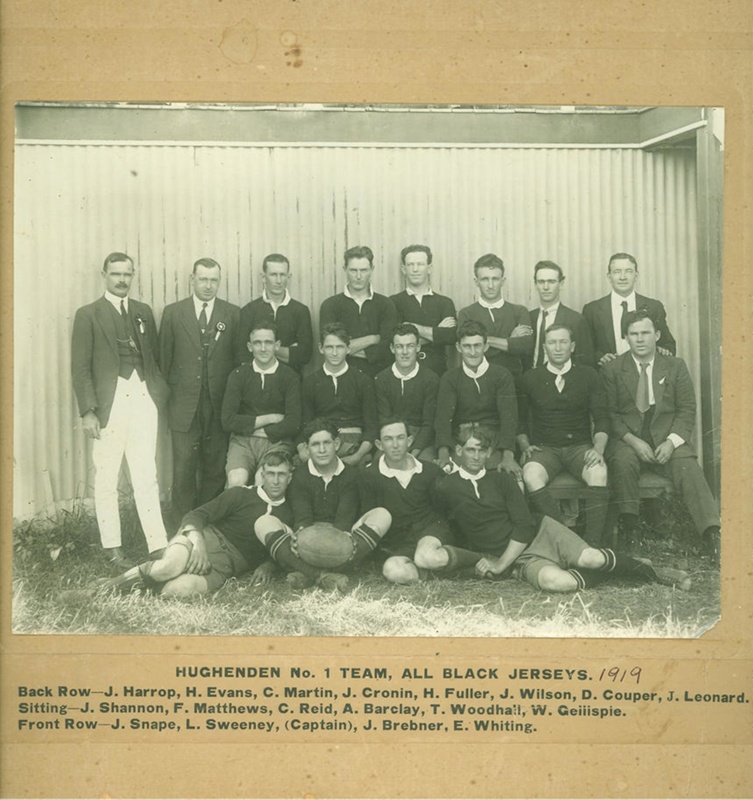Hughenden No. 1 Team, All Black Jerseys, 1919/1922; Unidentified; ca ...
