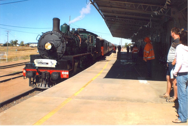 Q150 Steam Train at Hughenden train station, 2009; Murdoch, Colleen ...