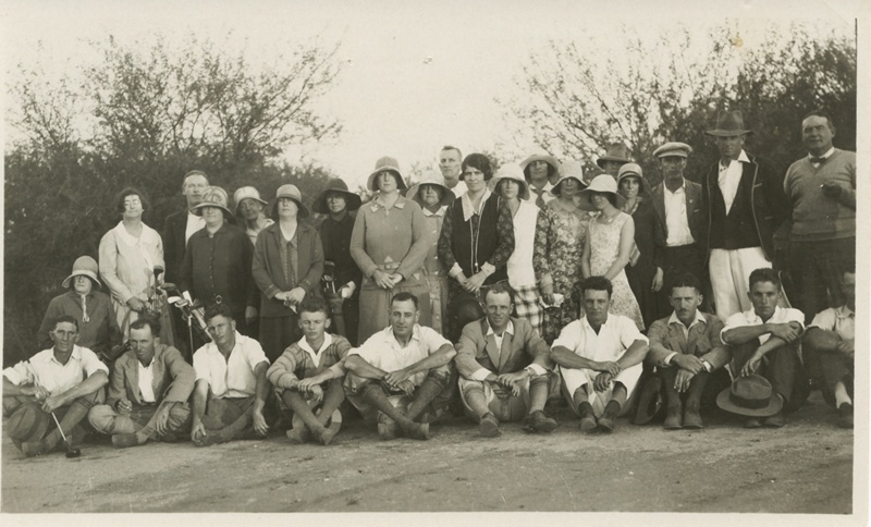 Group photograph at Hughenden Golf Club's 18-hole course opening day ...