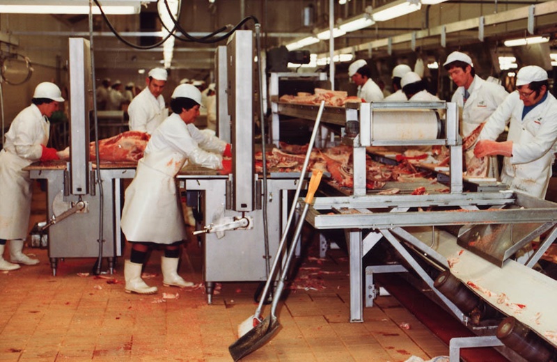 Photograph [Beef Boning Room, Mataura Freezing Works]; Green,Trevor; 25 ...