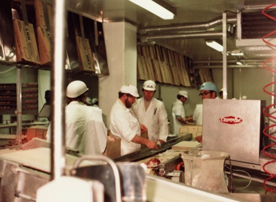 Photograph [Lamb Boning Room, Mataura Freezing Works]; Green,Trevor; 12 ...