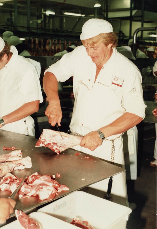 Photograph [Lamb Boning Room, Mataura Freezing Works]; Green,Trevor; 25 ...