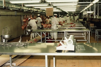 Photograph [Beef Boning Room, Mataura Freezing Works]; Green,Trevor; 25 ...