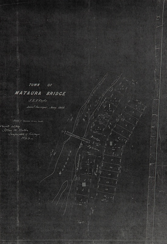 Survey Map, Town of Mataura Bridge, 1868; Coyle, James, E.F; 1868 ...
