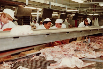 Photograph [Beef Boning Room, Mataura Freezing Works]; Green,Trevor; 25 ...