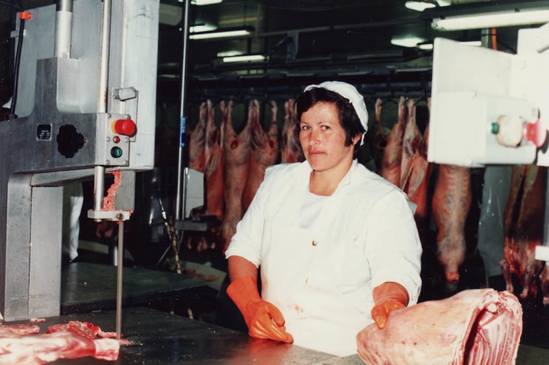 Photograph [Lamb Boning Room, Mataura Freezing Works]; Green,Trevor; 08 ...