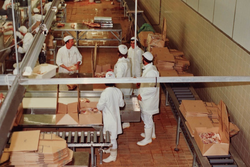 Photograph [Beef Boning Room, Mataura Freezing Works]; Green,Trevor; 25 ...