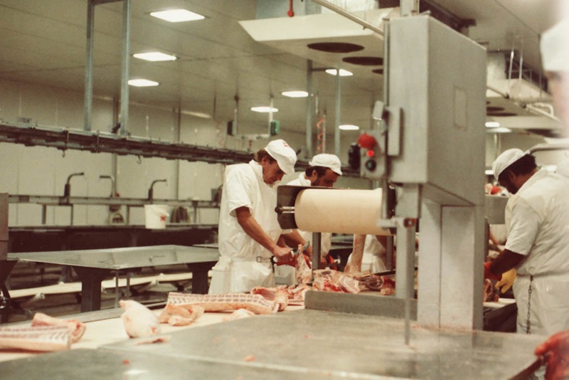 Photograph [Lamb Boning Room, Mataura Freezing Works]; Green,Trevor; 14 ...