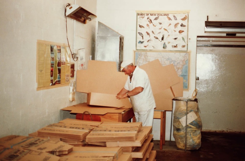 Photograph [Pre-Pack Carton Store, Mataura Freezing Works]; Green ...