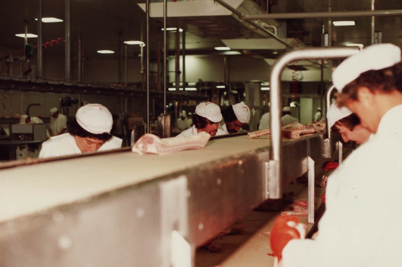 Photograph [Lamb Boning Room, Mataura Freezing Works]; Green,Trevor; 12 ...