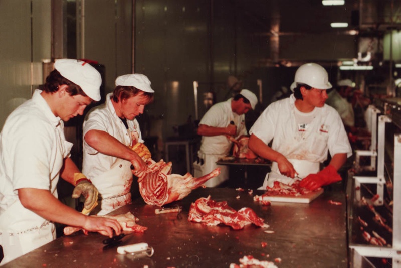 Photograph [Lamb Boning Room, Mataura Freezing Works]; Green,Trevor; 12 ...