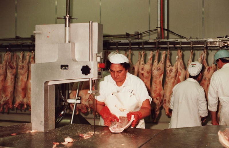 Photograph [Lamb Boning Room, Mataura Freezing Works]; Green,Trevor; 12 ...