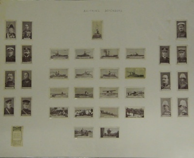 Sheet of First World War cigarette cards; Wills's Cigarettes; 1914 ...