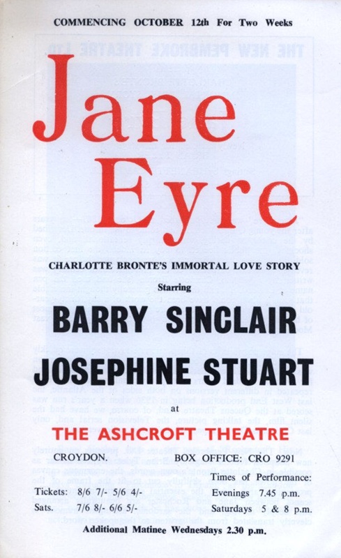 FLYER JANE EYRE ASHCROFT BARRY SINCLAIR; OCT 1964; 196410 | eHive