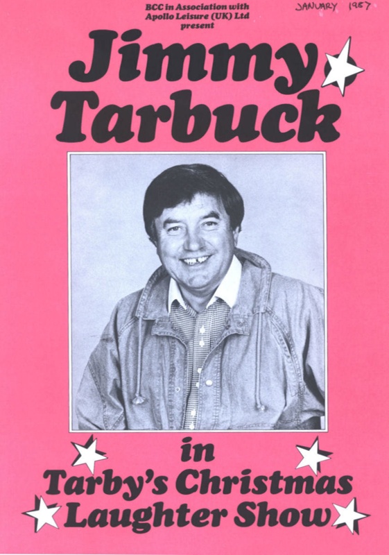 PROGRAMME COMEDY JIMMY TARBUCK; JAN 1987; 198701FA | eHive PROGRAMME COMEDY JIMMY TARBUCK; JAN 1987; 198701FA | eHive
