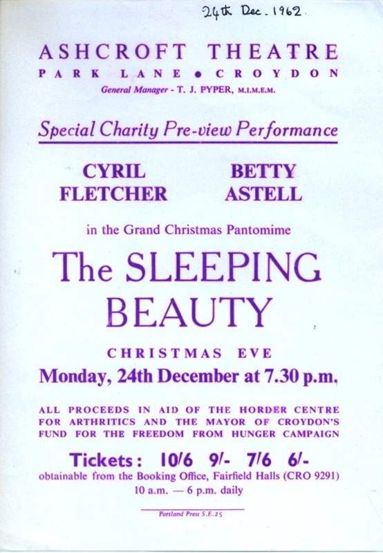FLYER PANTO SLEEPING BEAUTY CYRIL FLETCHER BETTY ASTELL FIRST FAIRFIELD ...