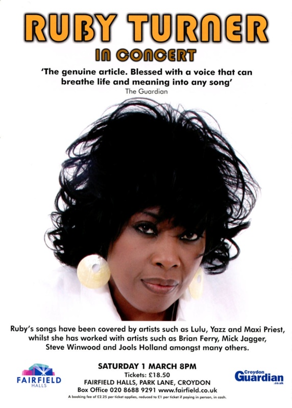 RUBY TURNER - LEAFLET ; MAR 2014; 201403NO | eHive