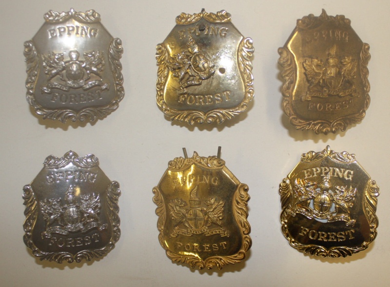 Collection of 6 Epping Forest Keeper's badges. From Sydney Butt's ...