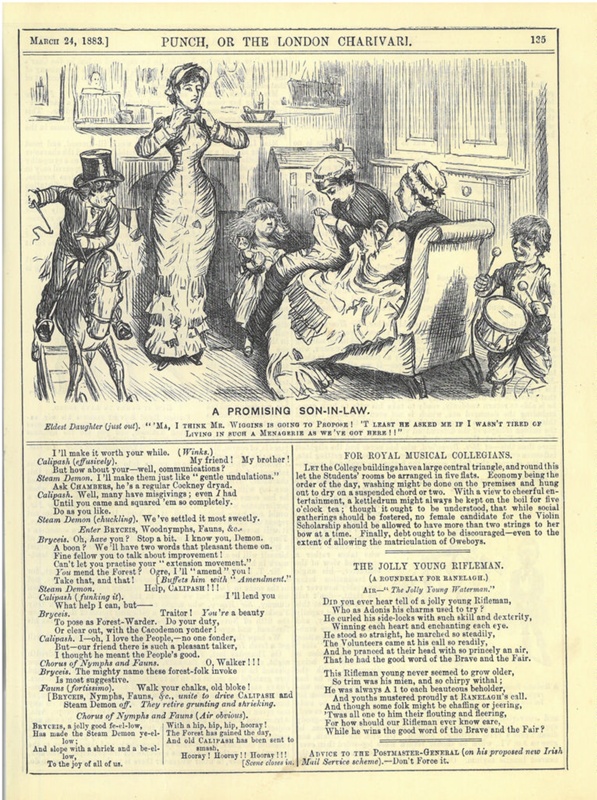 Punch, March 24, 1883, p135, dialogue with the Steam Demon, about the ...