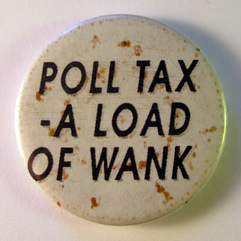 Anti-poll tax badge; 1990; BA018 | eHive