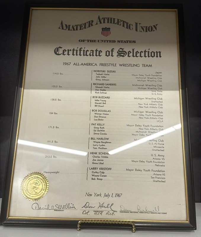 Amateur Athletic Union Certificate of Selection 1967 | eHive