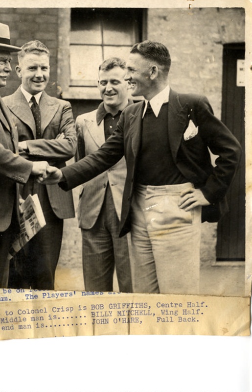 Photograph of Colonel Crisp with Chelsea players; 13784 | eHive