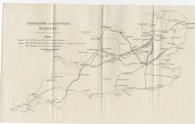Route Map of Cambridge & Oxford Railway; 7429/3 | eHive