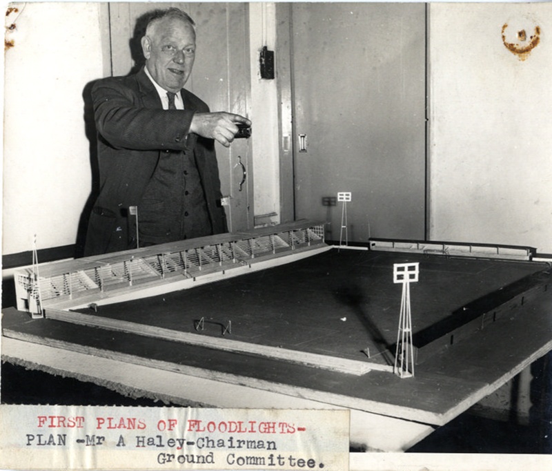 Photo of Mr Haley with floodlight model; 11888 | eHive