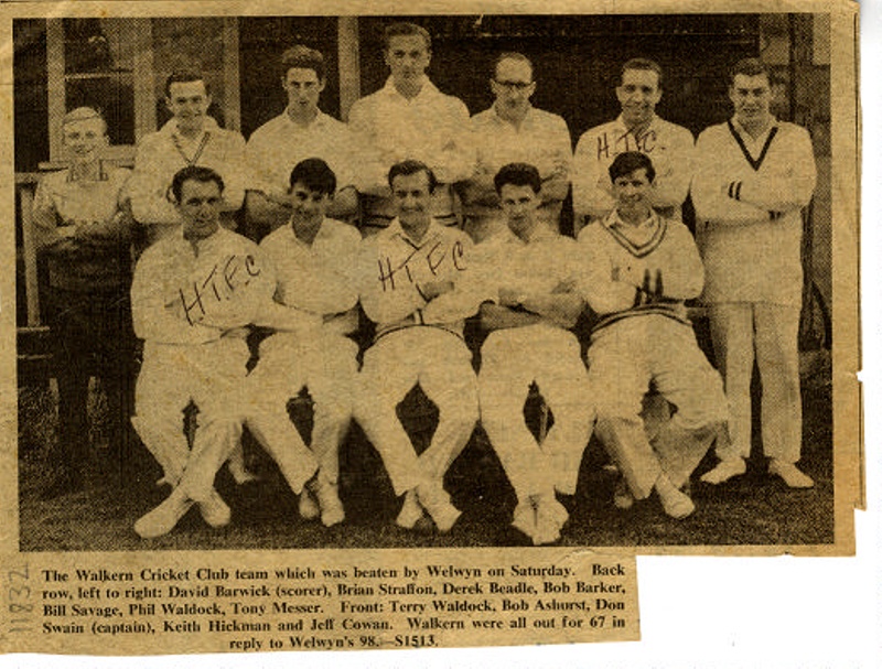 Newspaper cutting on Walkern Cricket Club; 11832 on eHive