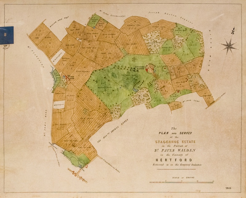 Plan of the Stagenhoe Estate; 1844-01-17; 2024.63 | eHive
