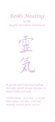 Leaflet for Reiki Healing; 2019.54.2 | eHive