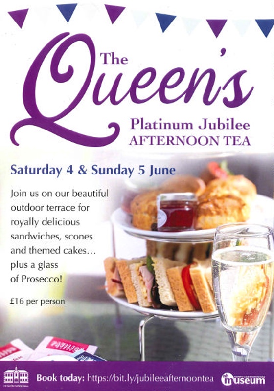 Platinum Jubilee Afternoon Tea advertising leaflet; North Herts Council ...